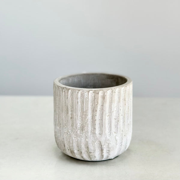 Cement Round Pot Dripping Design - Decora Home