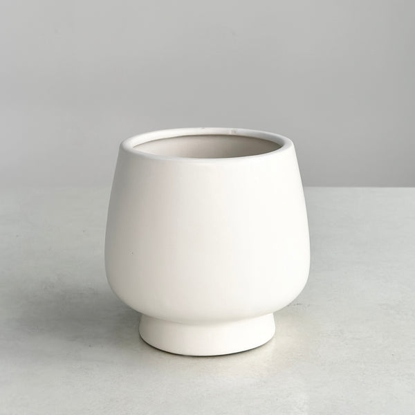 Ceramic Smooth White Vase - Decora Home