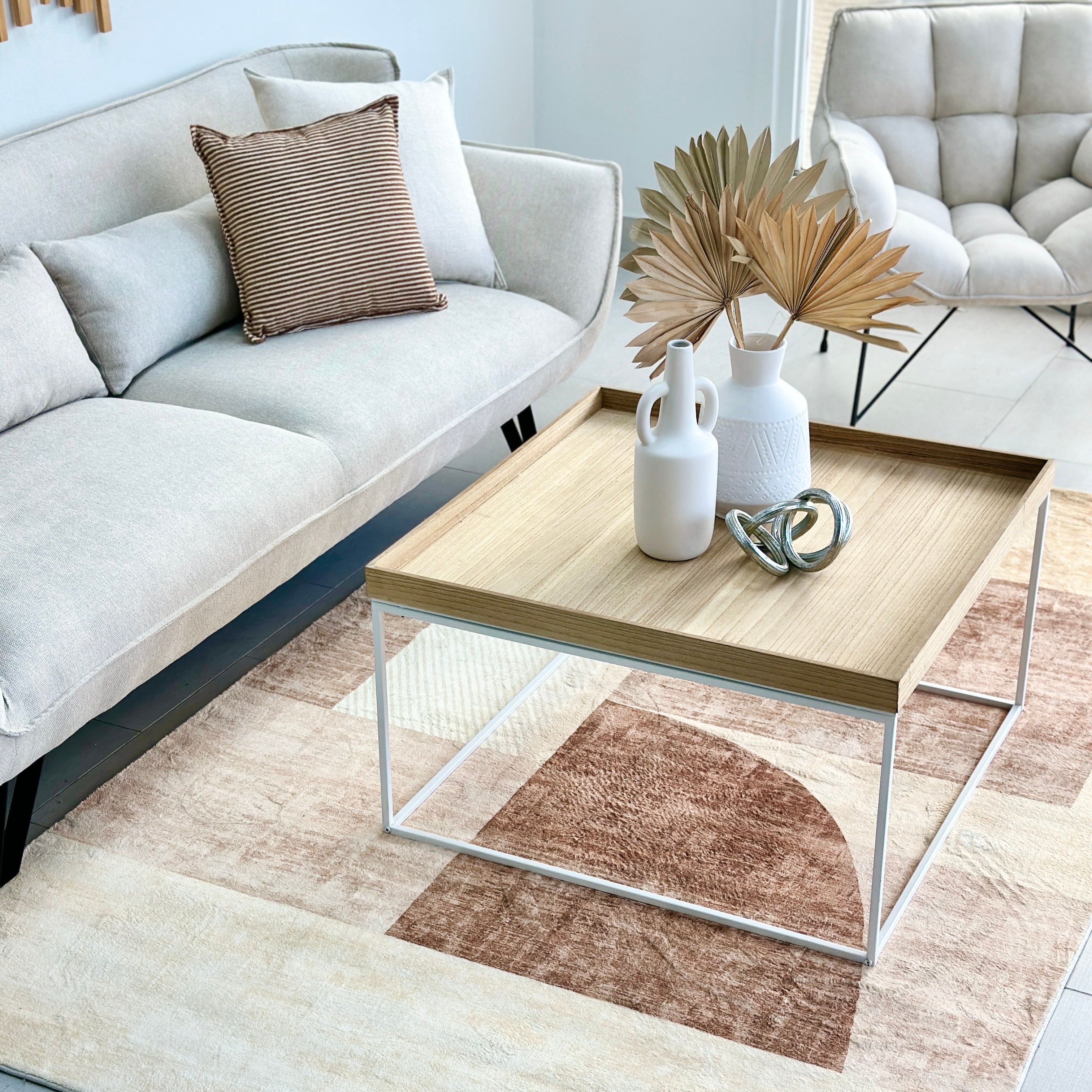 Wooden Line Square Coffee Table - Decora Home