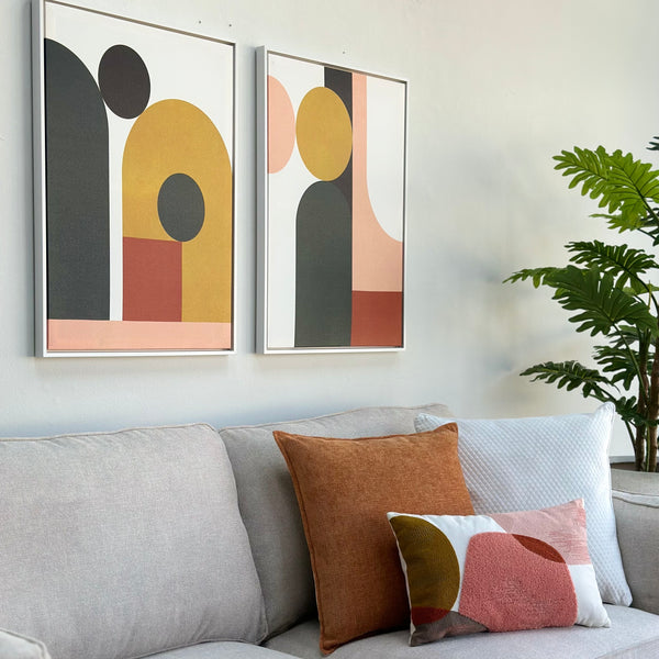 Aesthetic Geo Framed Canvas Print Wall Art - Decora Home