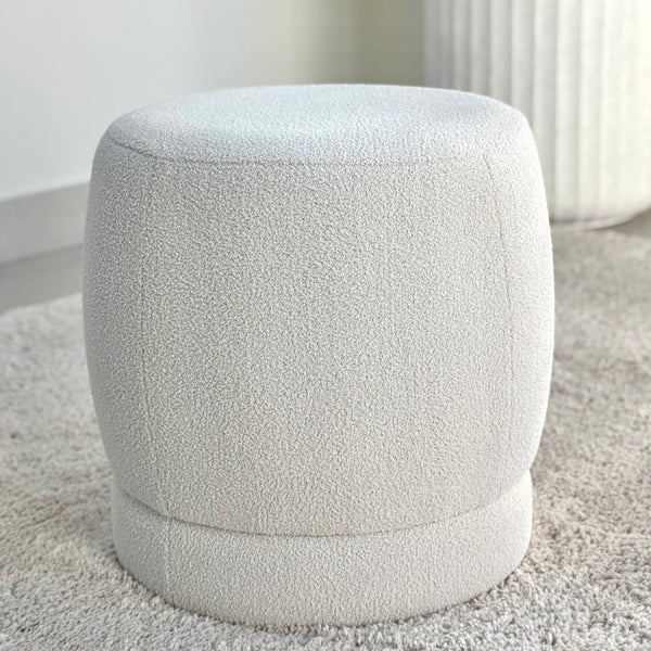 Level Ivory Ottoman - Decora Home