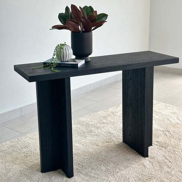 Vertice Console Black Table - Decora Home