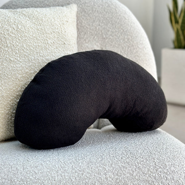 Bouclé Black Arch Throw Pillow - Decora Home