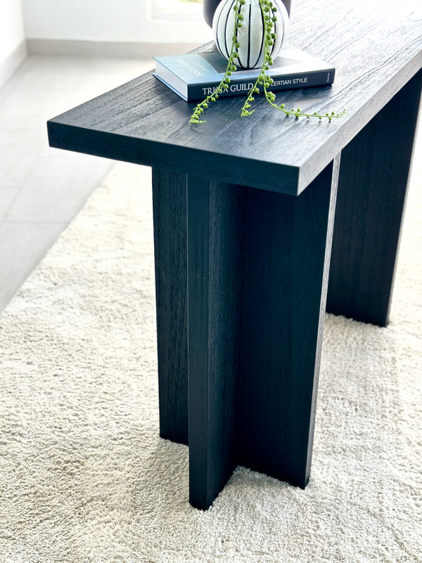 Vertice Console Black Table - Decora Home