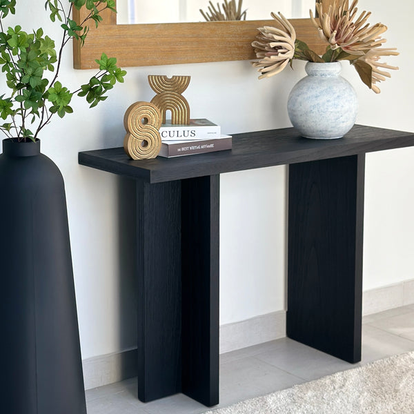 Vertice Console Black Table - Decora Home