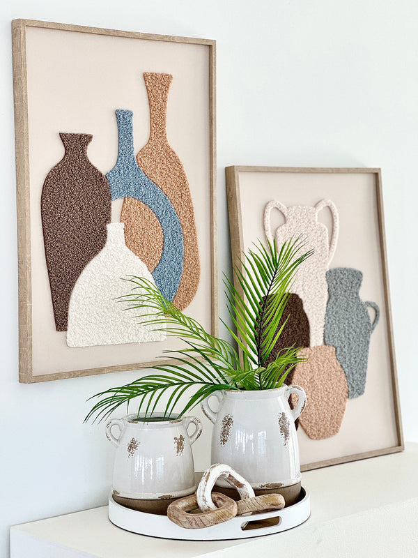 Terry Clay Side Handle Jars Framed Wall Art - Decora Home