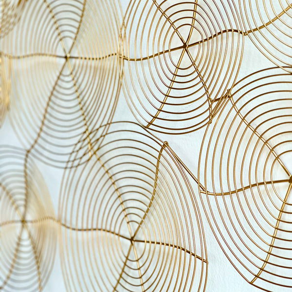 Wire Tangle Gold Metal Wall Art - Decora Home