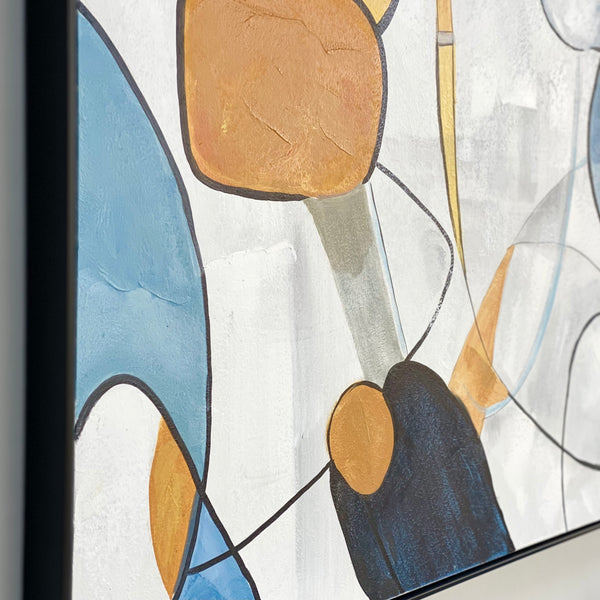 Abstract Hand Painted Framed Wall Art - Decora Home