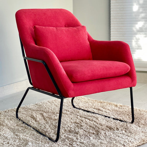 Framed Laurent Red Chair - Decora Home