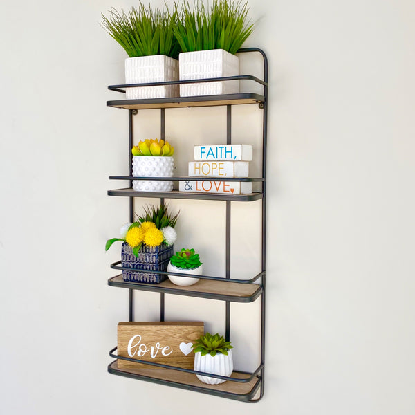 Metal Rectangular Wall Shelf - Decora Home