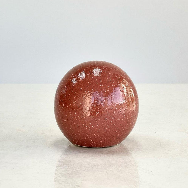 Riley Glossy Terracotta Ceramic Ball - Decora Home