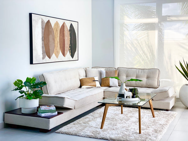 Vivid Ivory Corner Sofa - Decora Home