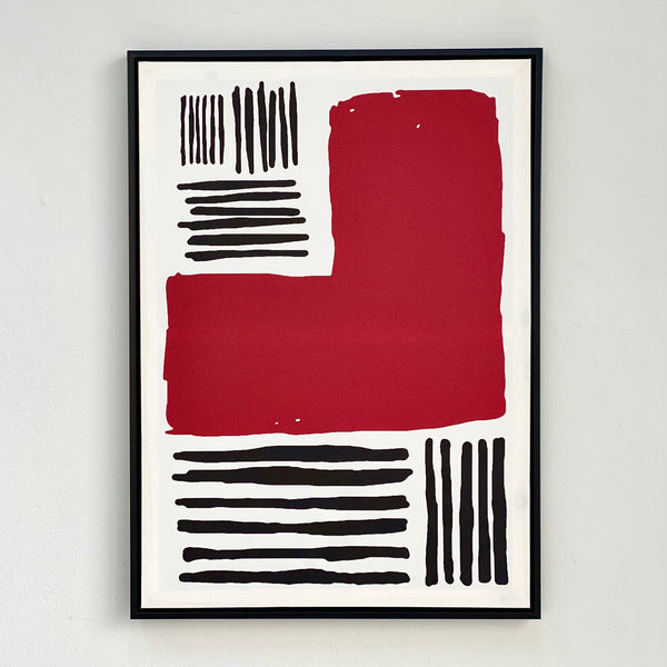 Abstract Red Framed Canvas Print - Decora Home